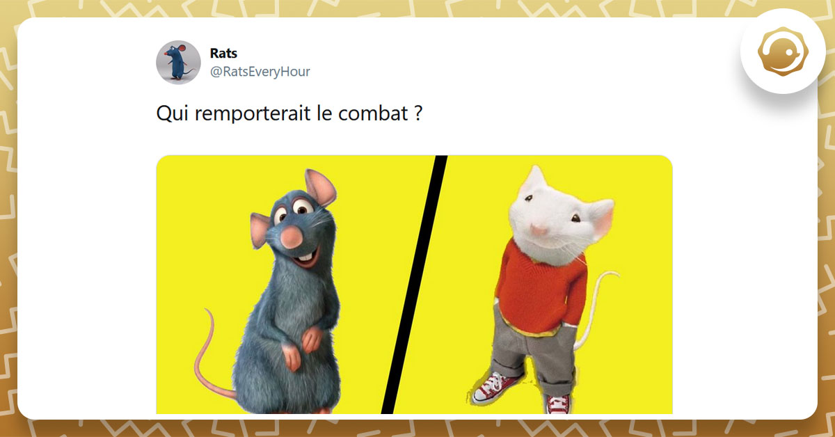 Entre Stuart Little et Rémy de Ratatouille : qui gagnerait la bagarre ...