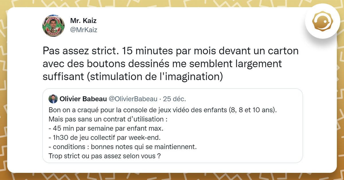 Avez-vous fait signer un contrat d’utilisation de console à vos enfants