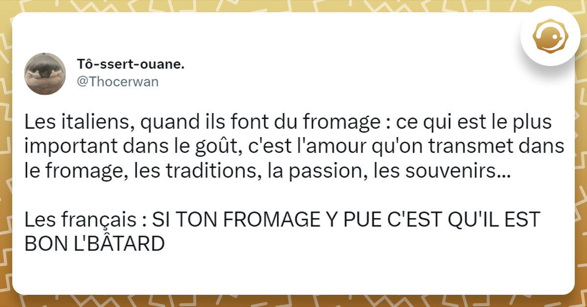 Top 15 des tweets sur le fromage, un plateau par repas ou rien