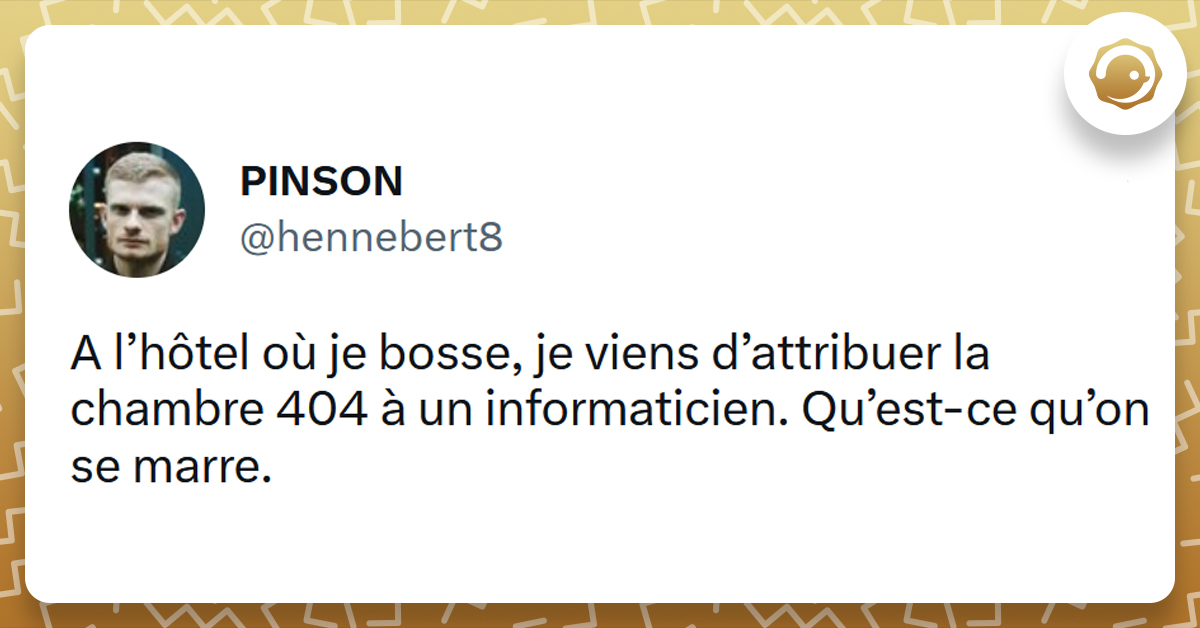 Top 15 des meilleurs tweets à l'hôtel - Twog