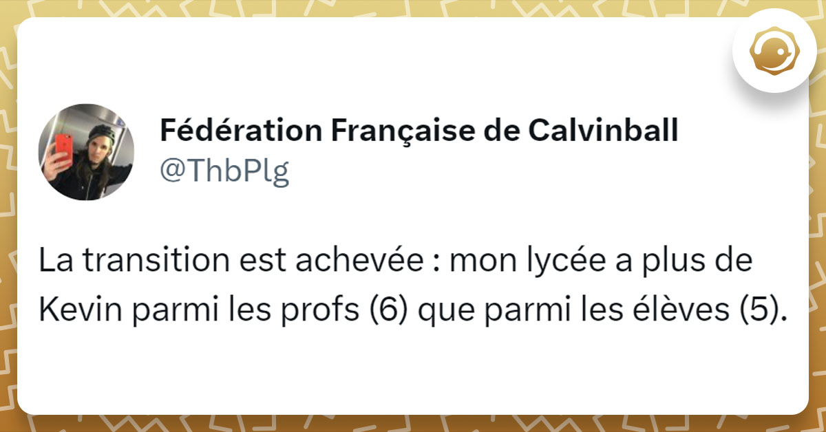 Top 12 des tweets sur LE prénom qui ne laisse personne indifférent : Kévin