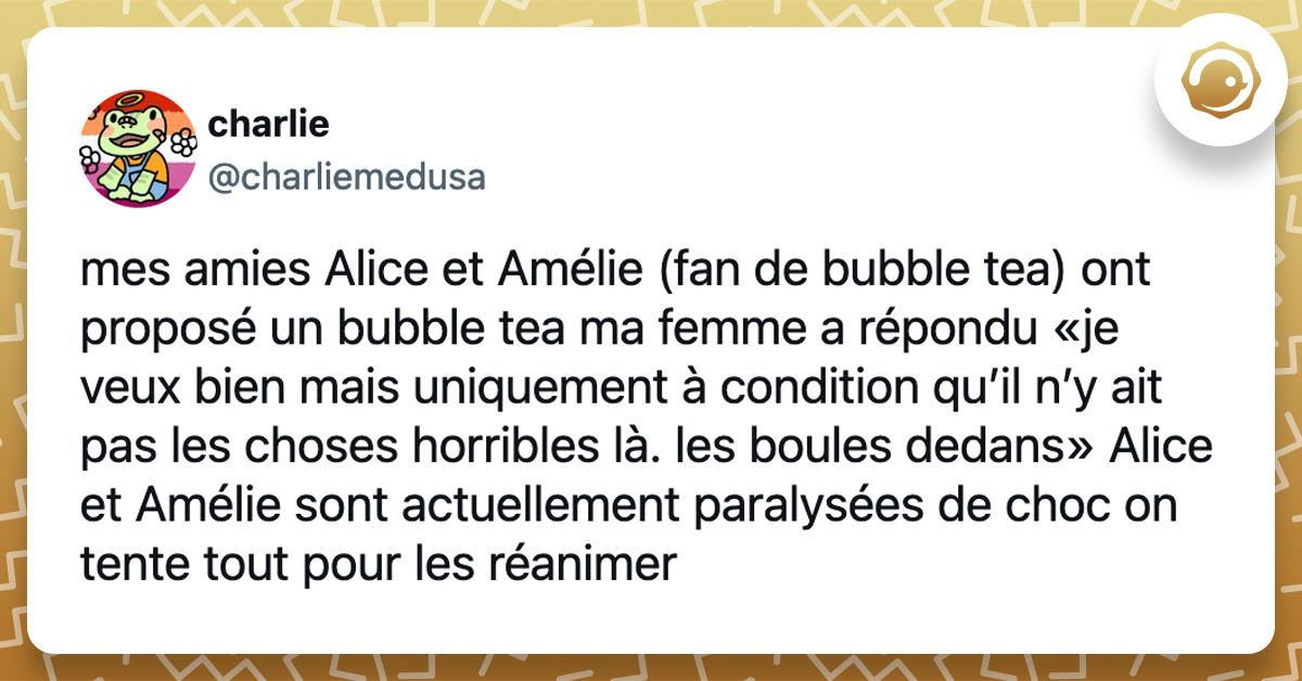 Top 15 des meilleurs tweets sur les bubble tea - Twog